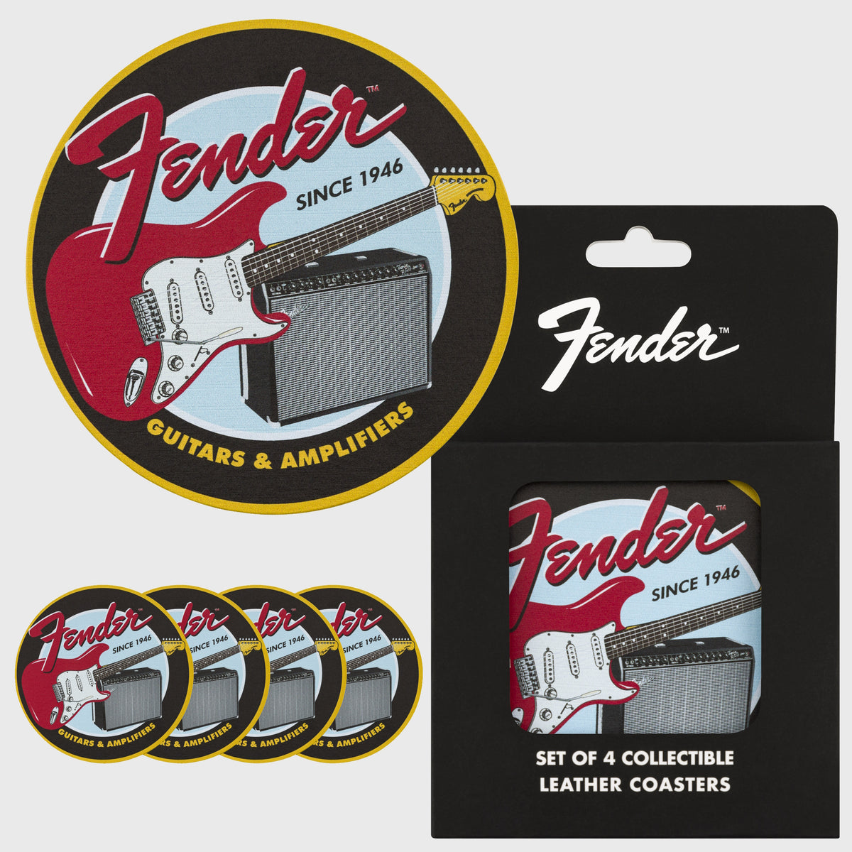 Fender 1946 Guitars & Amps Coaster Set – Detroit Guitar