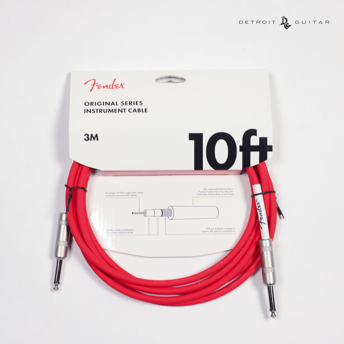Fender Original Series Cable 10' Fiesta Red – Detroit Guitar